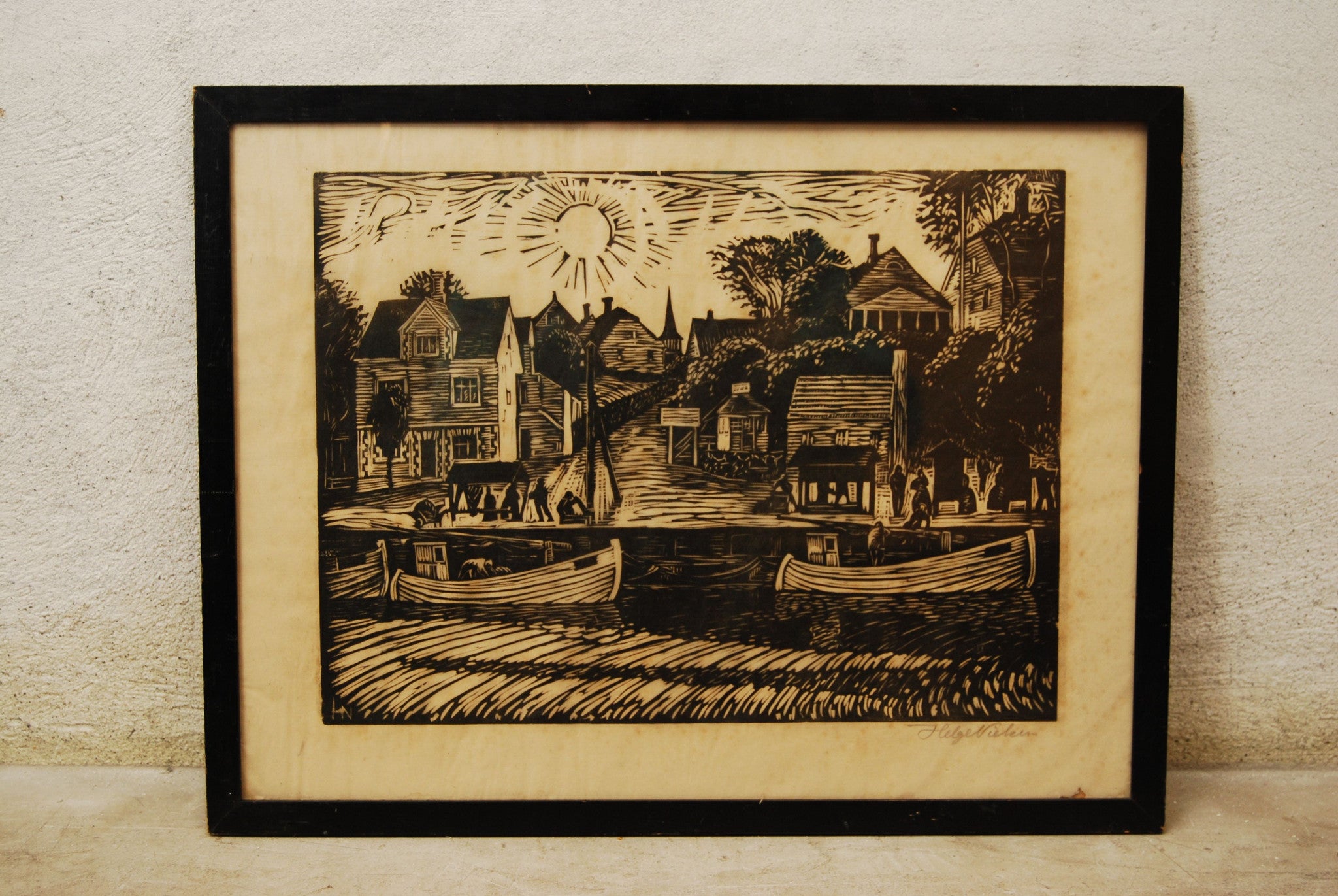 Vintage lithograph by Helge Nielsen – CHASE & SORENSEN