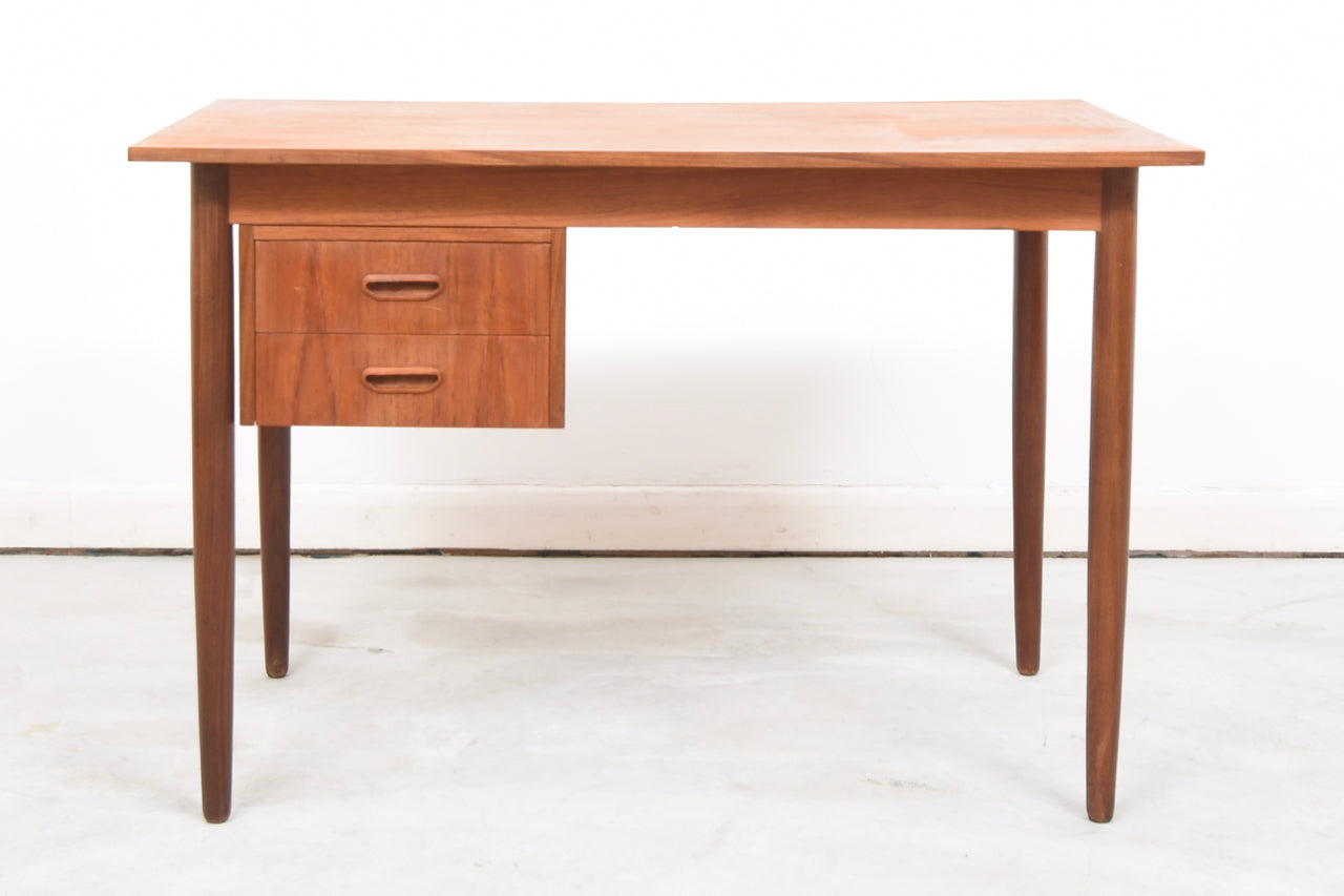 Teak desk with sliding pedestal – CHASE & SORENSEN