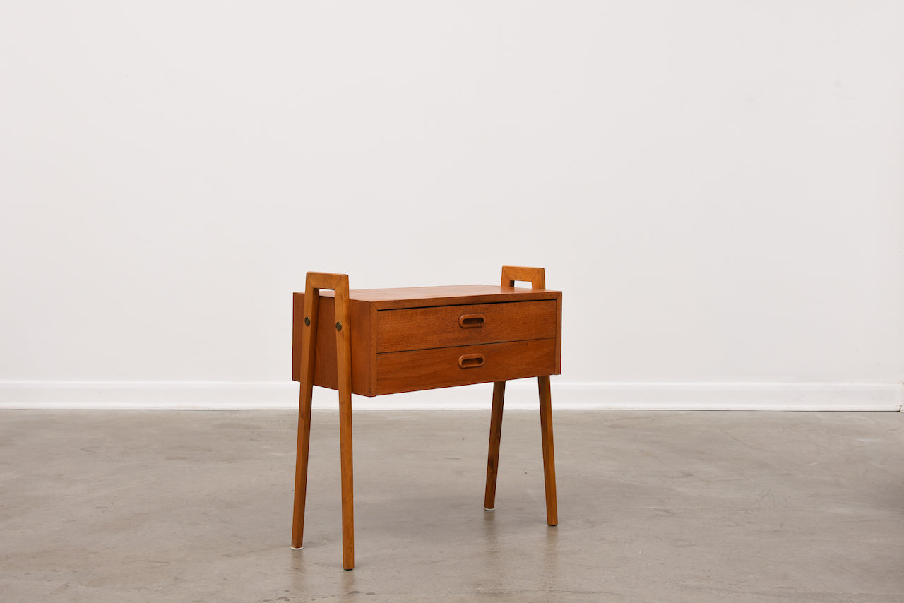 1960s hallway chest in teak + beech – CHASE & SORENSEN